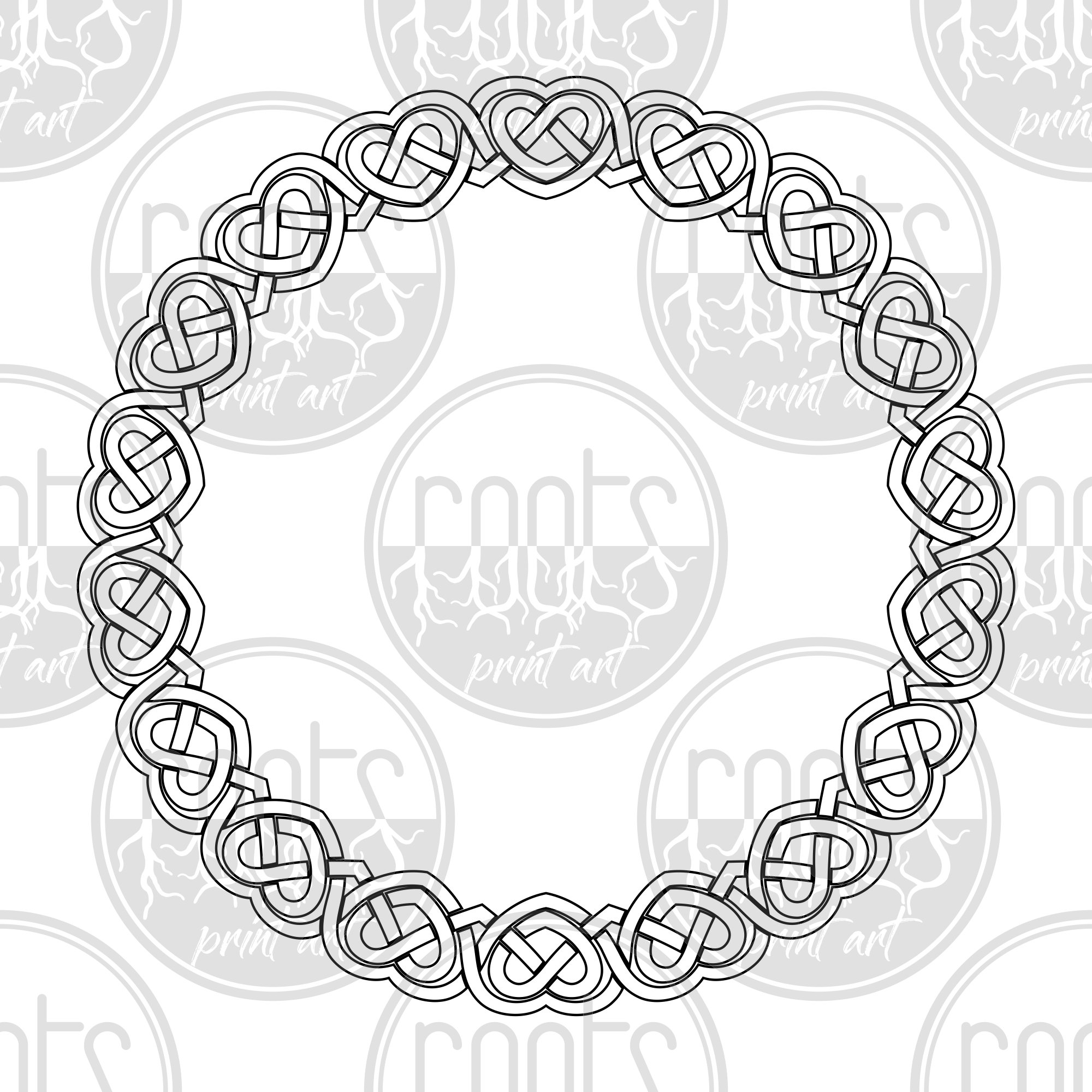 Celtic Knot, Circle Frame, Irish Knotwork, Traditional Ireland Ornate ...