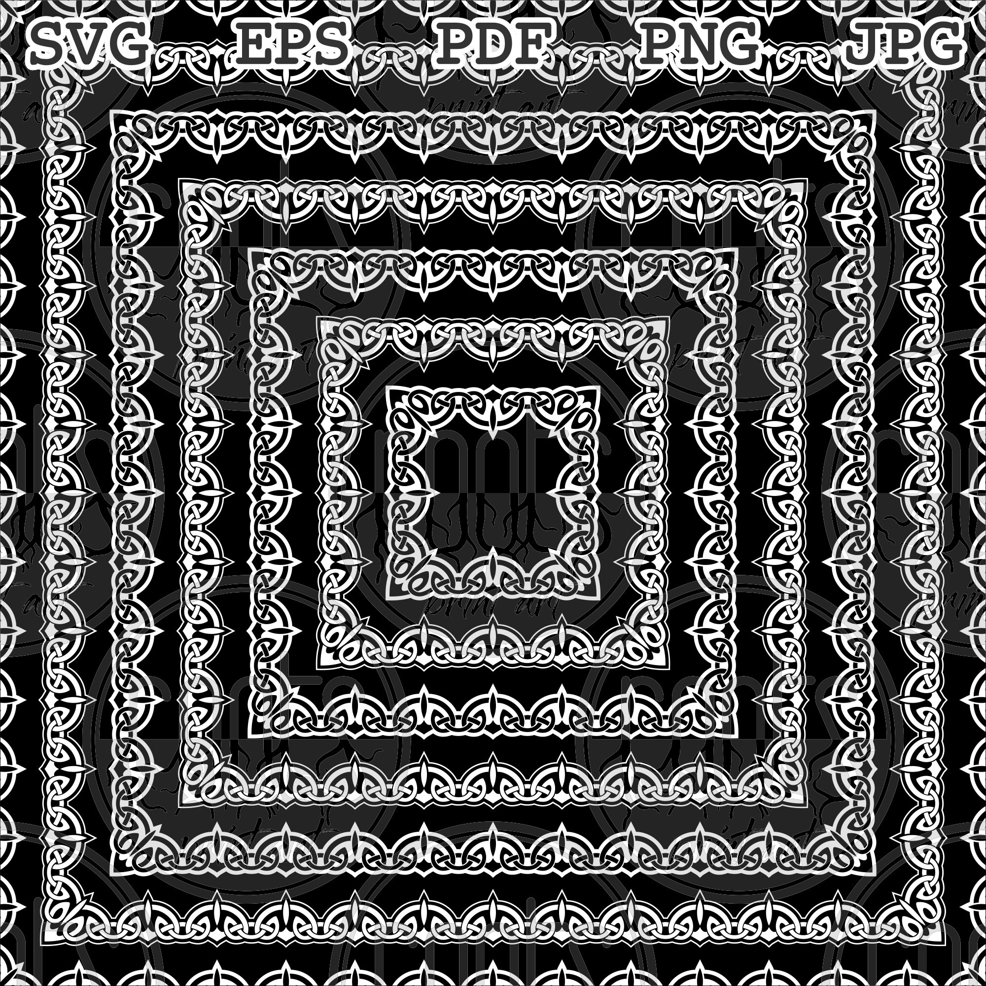 Celtic Knot Square Frame Irish Knotwork Traditional Ireland - Etsy