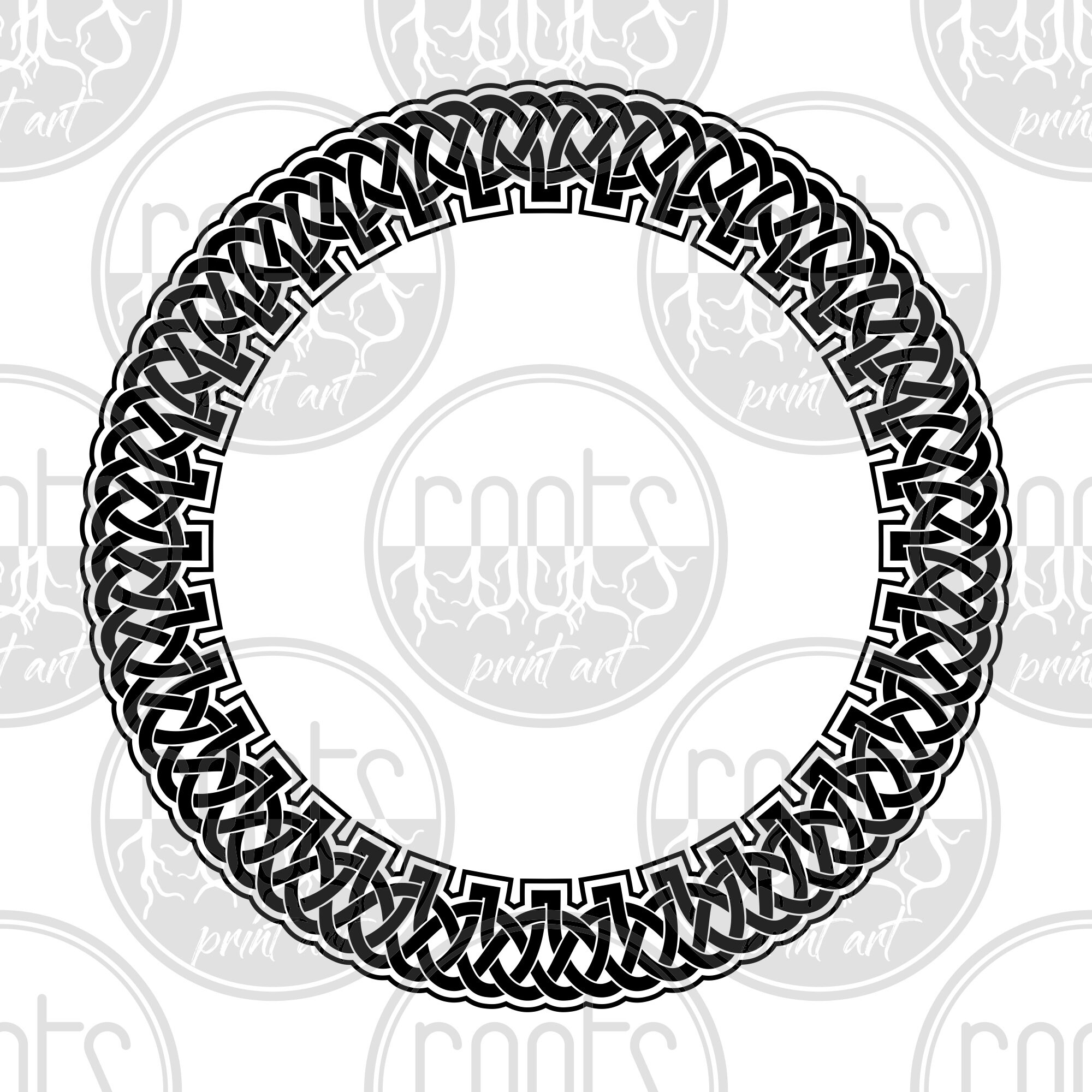 Celtic Knot, Circle Frame, Irish Knotwork, Traditional Ireland Ornate ...