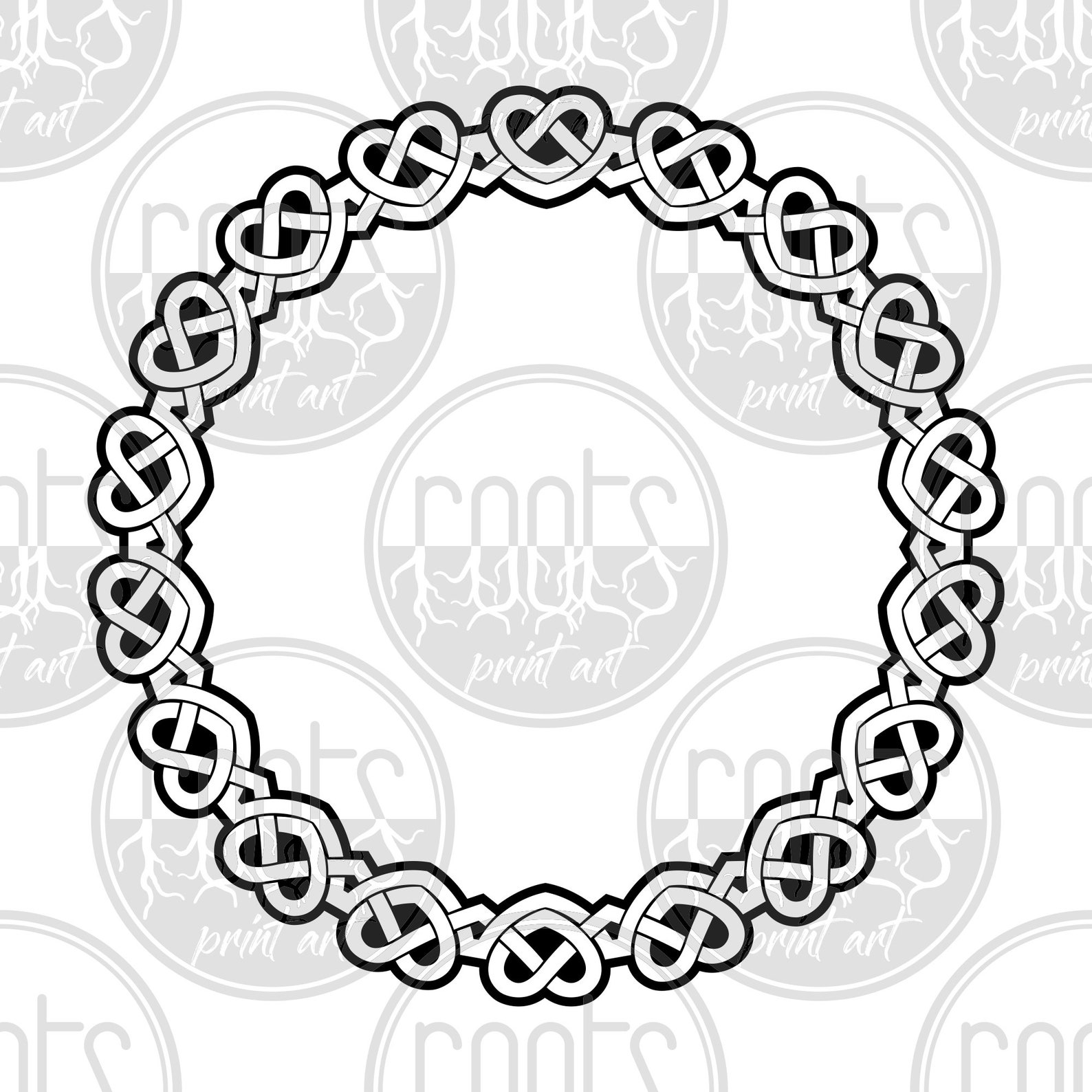 Celtic Knot, Circle Frame, Irish Knotwork, Traditional Ireland Ornate ...