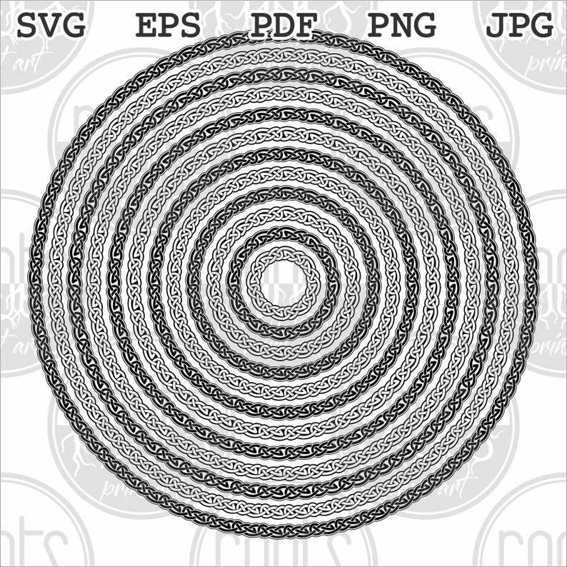 Celtic Knot, Circle Frame, Irish Knotwork, Traditional Ireland Ornate ...