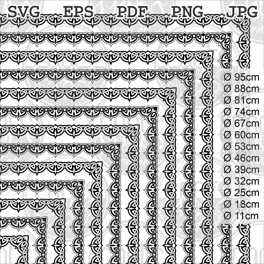 Celtic Knot, Square Frame, Irish Knotwork, Traditional Ireland Ornate ...