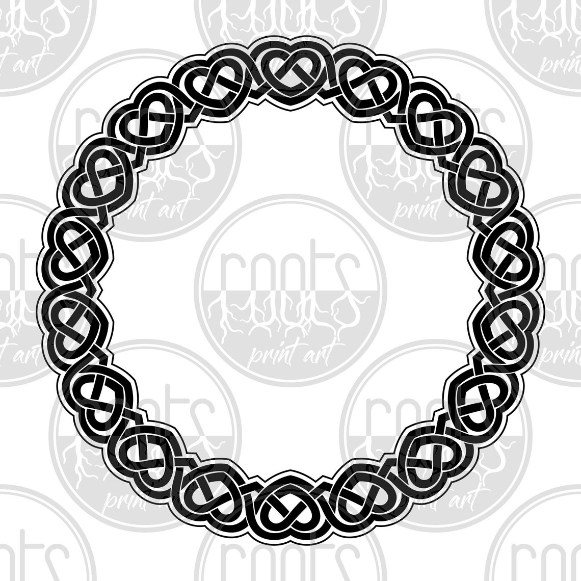 Celtic Knot, Circle Frame, Irish Knotwork, Traditional Ireland Ornate Pattern, Sticker, Viking ...