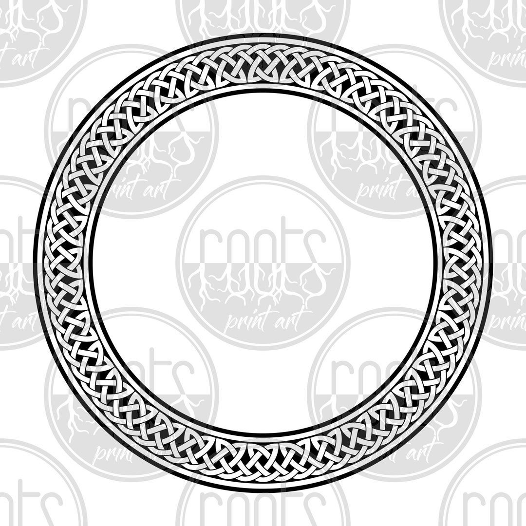 Celtic Knot, Circle Frame, Irish Knotwork, Traditional Ireland Ornate ...