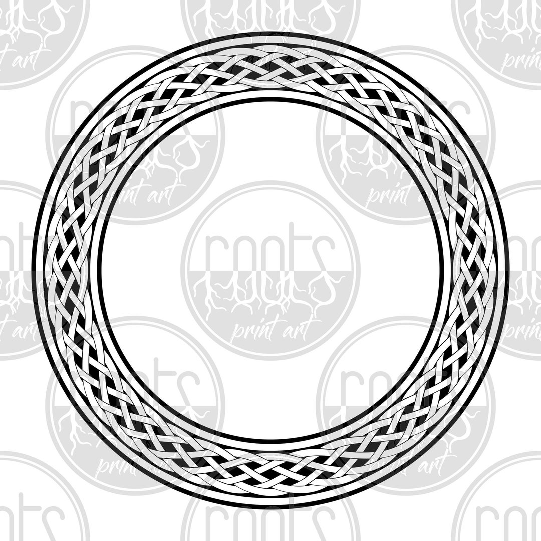 Celtic Knot, Circle Frame, Irish Knotwork, Traditional Ireland Ornate ...