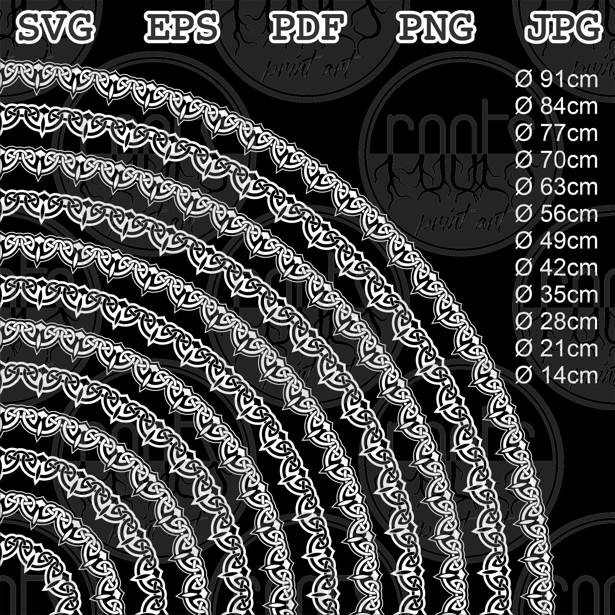 Celtic Knot, Circle Frame, Irish Knotwork, Traditional Ireland Ornate ...