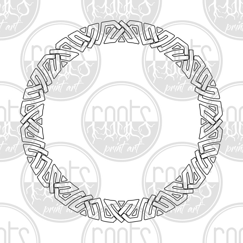 Celtic Knot, Circle Frame, Irish Knotwork, Traditional Ireland Ornate ...
