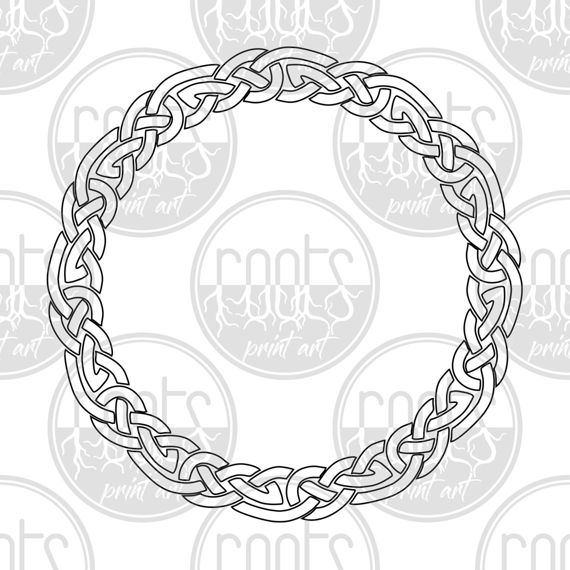 Celtic Knot, Circle Frame, Irish Knotwork, Traditional Ireland Ornate ...