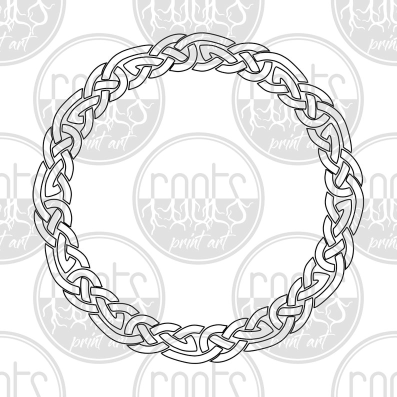 Celtic Knot, Circle Frame, Irish Knotwork, Traditional Ireland Ornate ...