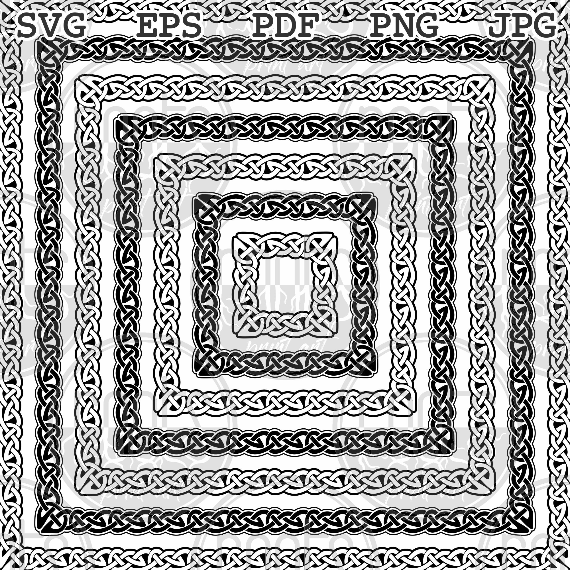 Celtic Knot Square Frame Irish Knotwork Traditional Ireland - Etsy