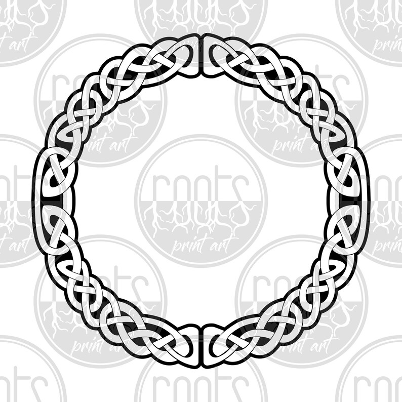 Celtic Knot Circle Frame Irish Knotwork Traditional Ireland - Etsy