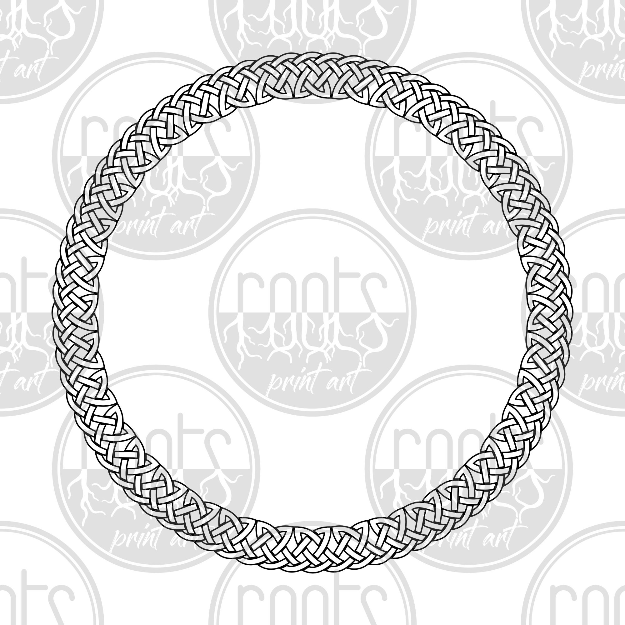 Celtic Knot, Circle Frame, Irish Knotwork, Traditional Ireland Ornate ...