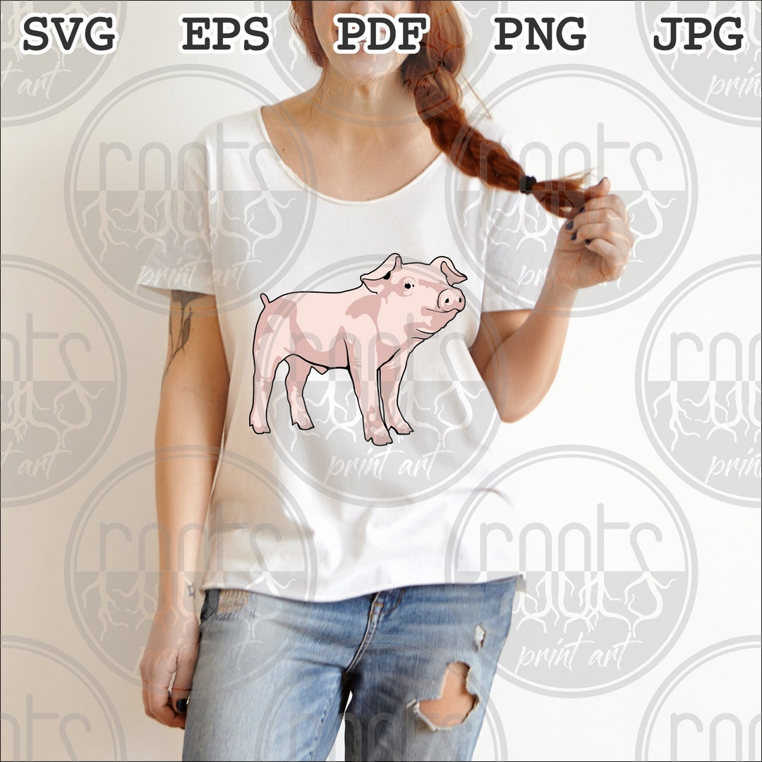 Piggy SVG, Piggy Clipart, Cute Pet Vector Download, Printable Art,farm ...