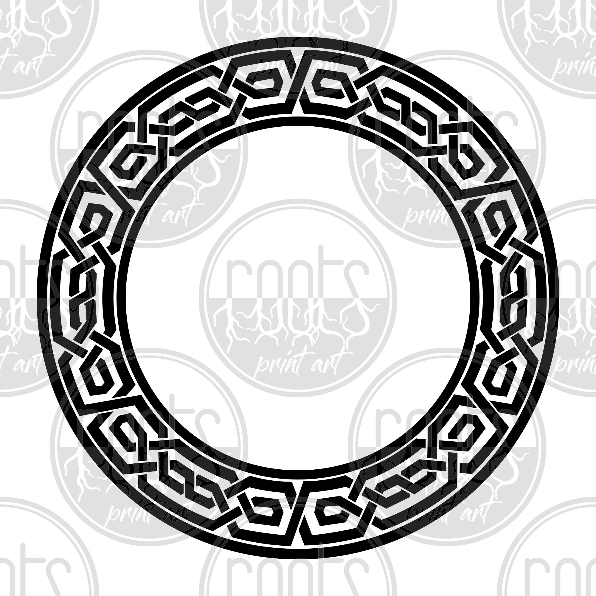Celtic Knot, Circle Frame, Irish Knotwork, Traditional Ireland Ornate ...