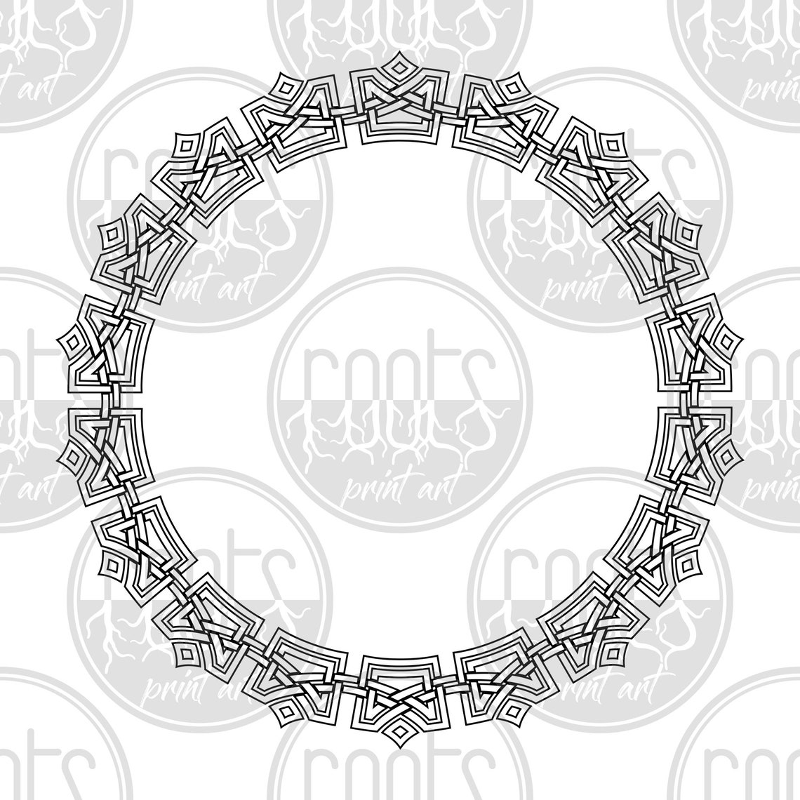 Celtic Knot, Circle Frame, Irish Knotwork, Traditional Ireland Ornate ...