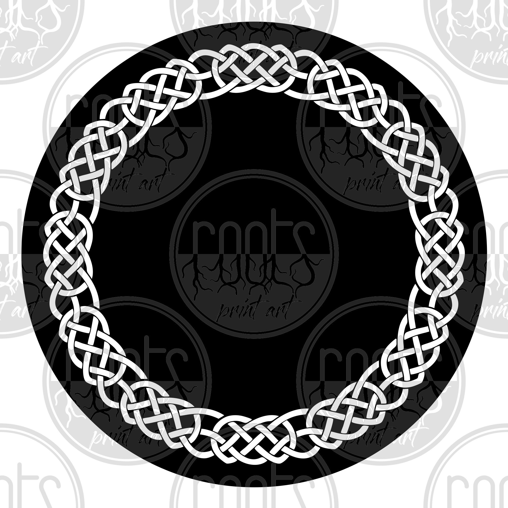 Celtic Knot, Circle Frame, Irish Knotwork, Traditional Ireland Ornate ...