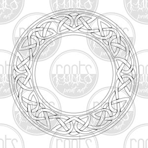 Celtic Knot, Circle Frame, Irish Knotwork, Traditional Ireland Ornate ...