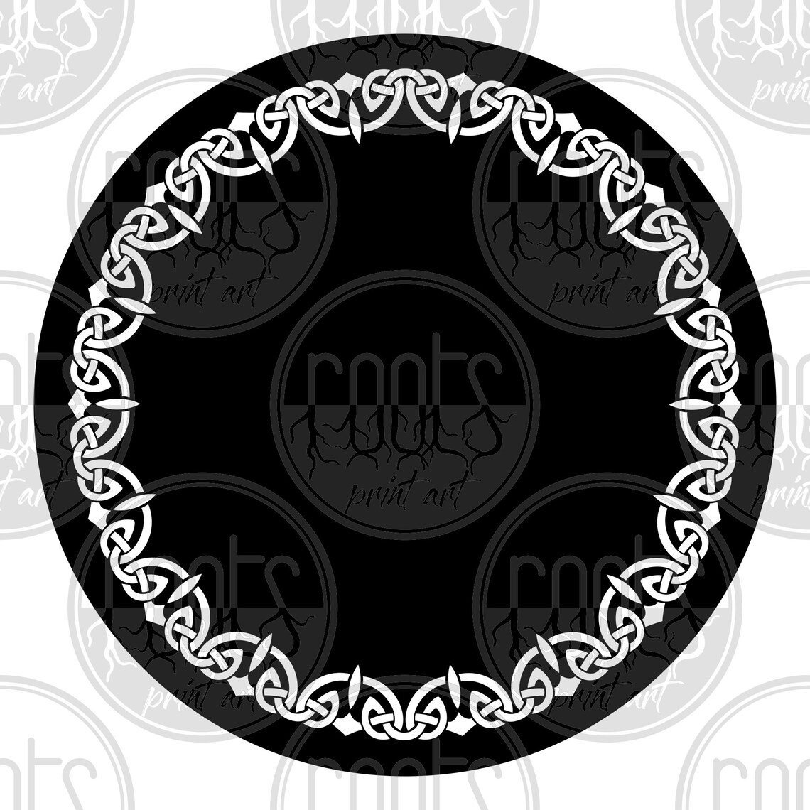 Celtic Knot, Circle Frame, Irish Knotwork, Traditional Ireland Ornate ...