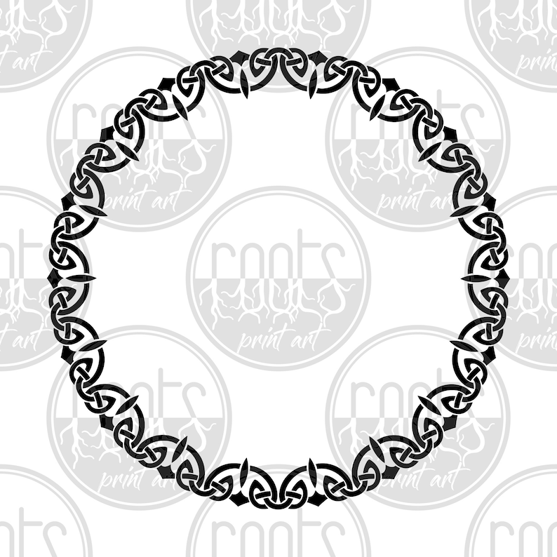 Celtic Knot, Circle Frame, Irish Knotwork, Traditional Ireland Ornate ...