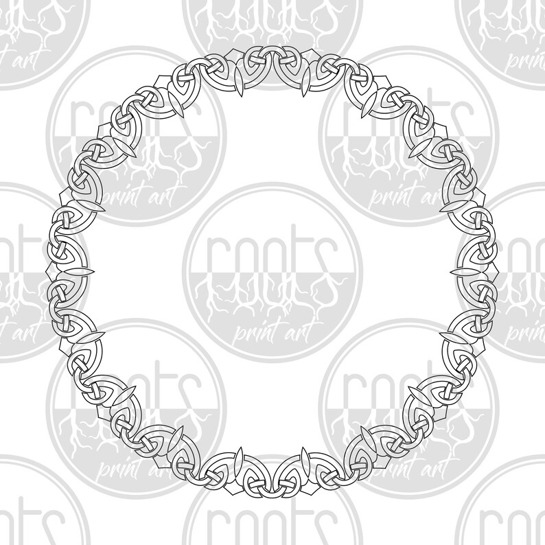 Celtic Knot, Circle Frame, Irish Knotwork, Traditional Ireland Ornate ...