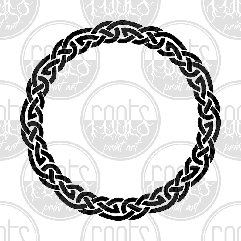 Celtic Knot, Circle Frame, Irish Knotwork, Traditional Ireland Ornate ...
