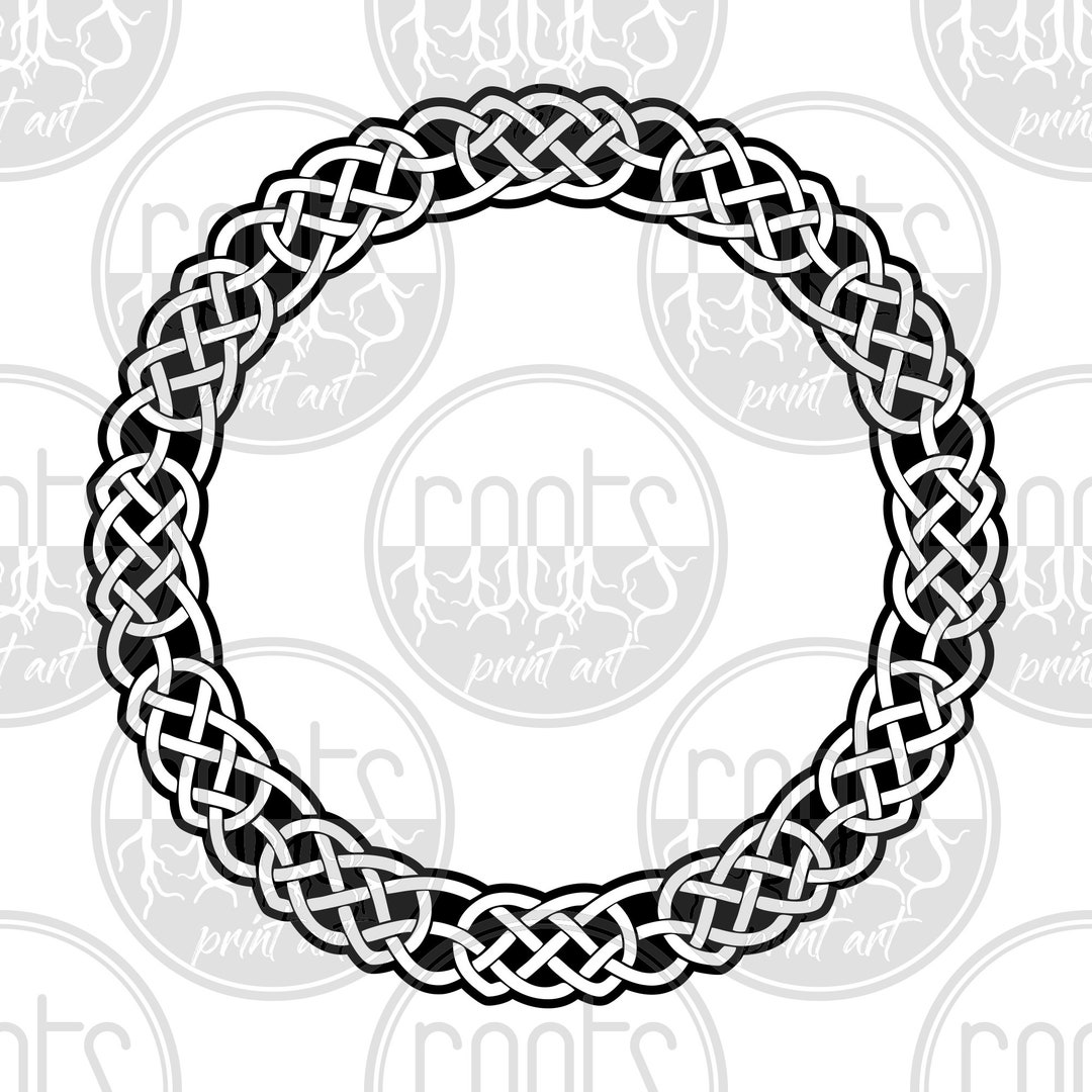 Celtic Knot, Circle Frame, Irish Knotwork, Traditional Ireland Ornate ...