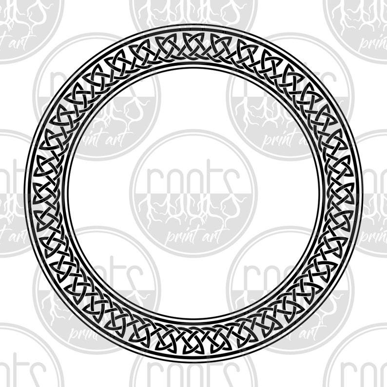 Celtic Knot, Circle Frame, Irish Knotwork, Traditional Ireland Ornate ...