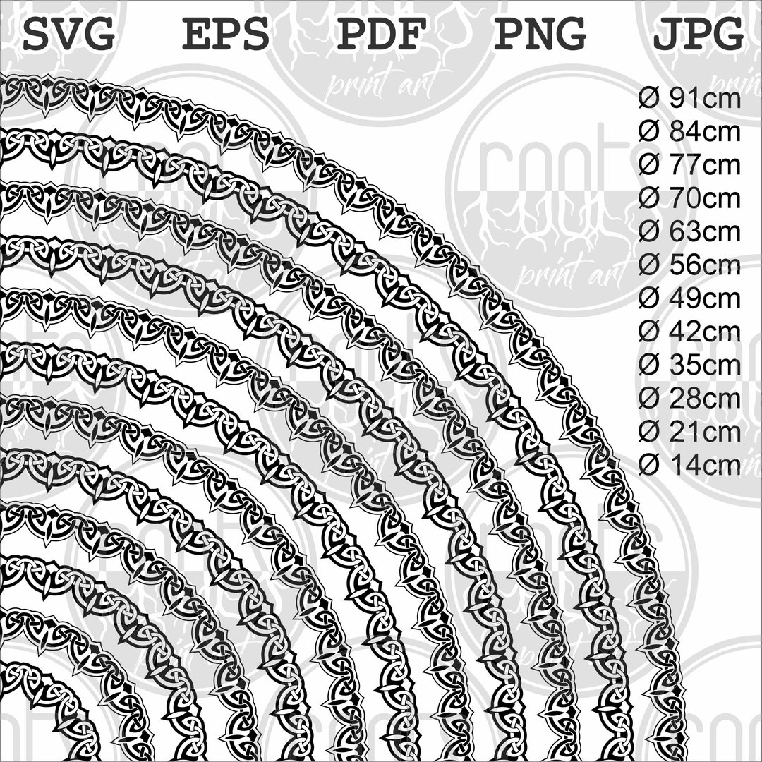 Celtic Knot, Circle Frame, Irish Knotwork, Traditional Ireland Ornate ...