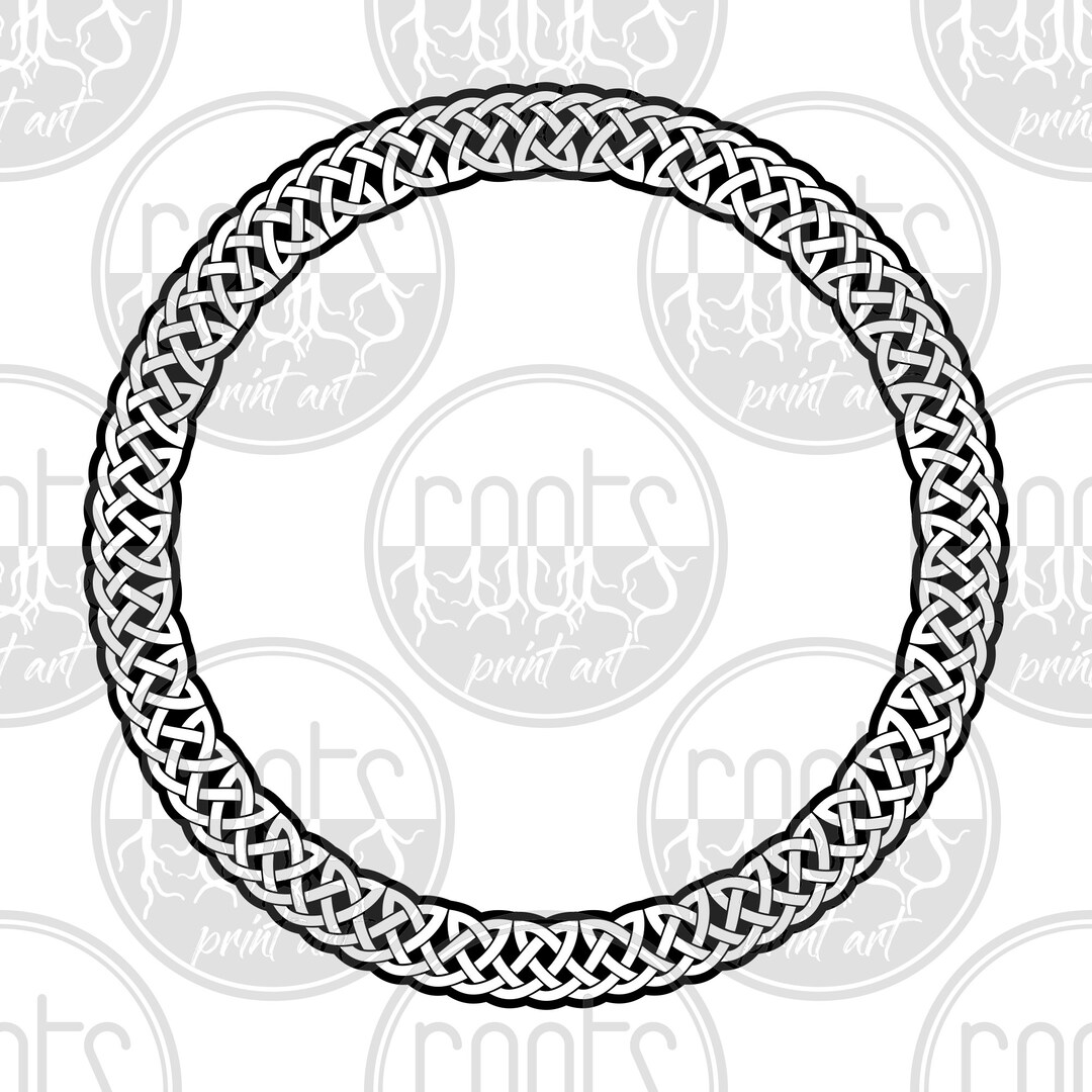 Celtic Knot, Circle Frame, Irish Knotwork, Traditional Ireland Ornate ...