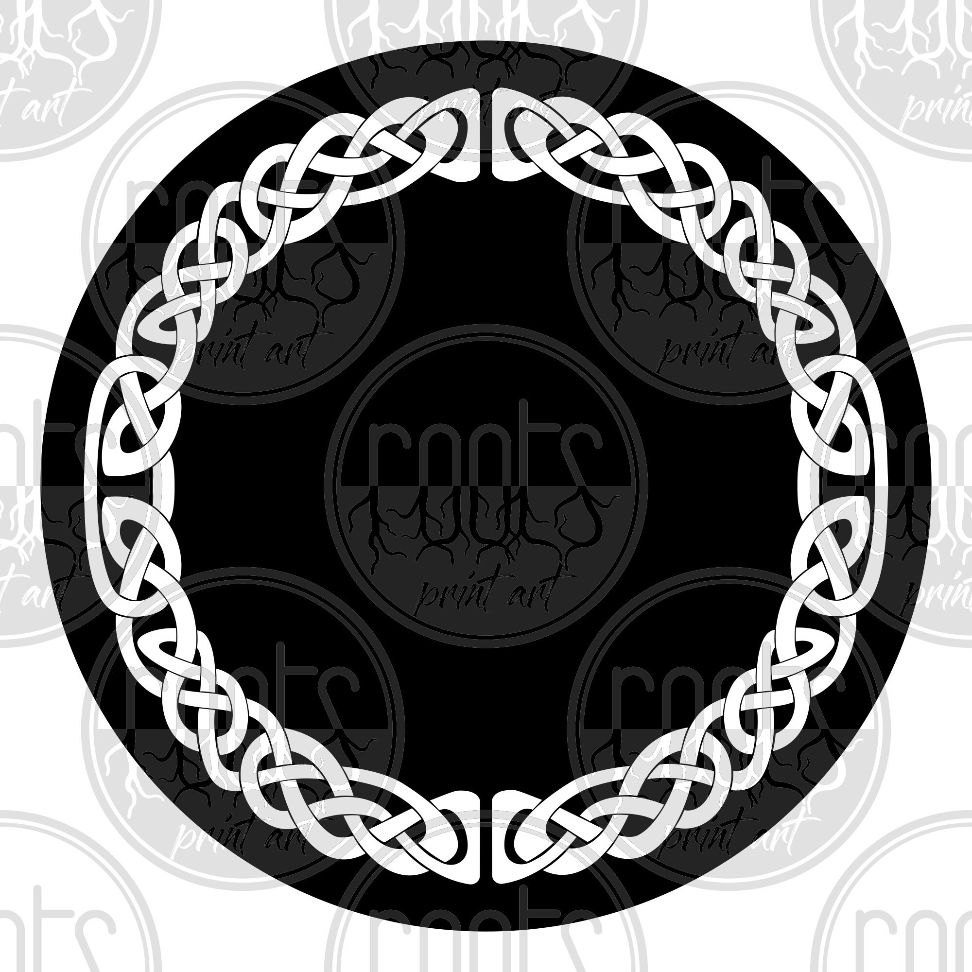Celtic Knot, Circle Frame, Irish Knotwork, Traditional Ireland Ornate ...