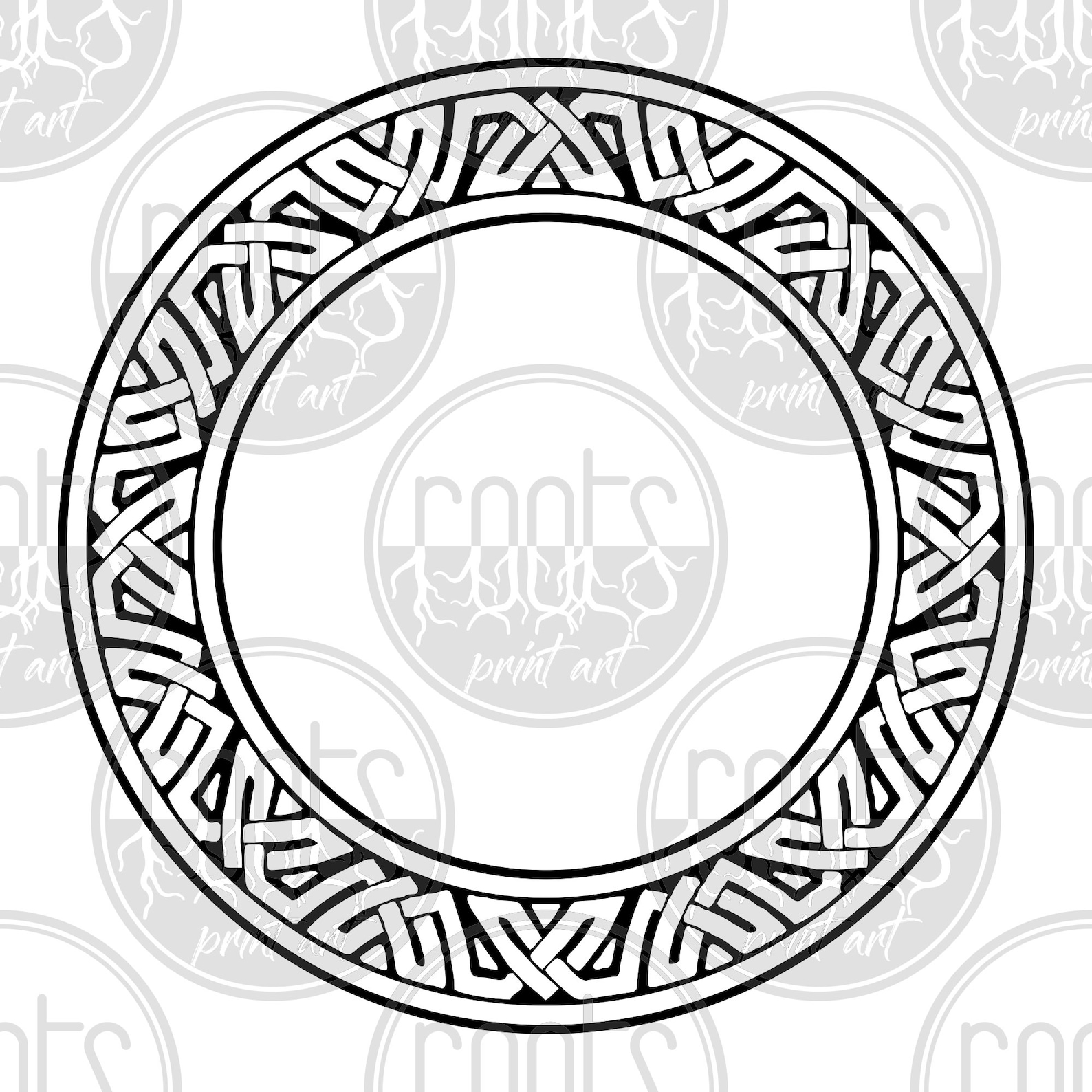 Celtic Knot, Circle Frame, Irish Knotwork, Traditional Ireland Ornate ...