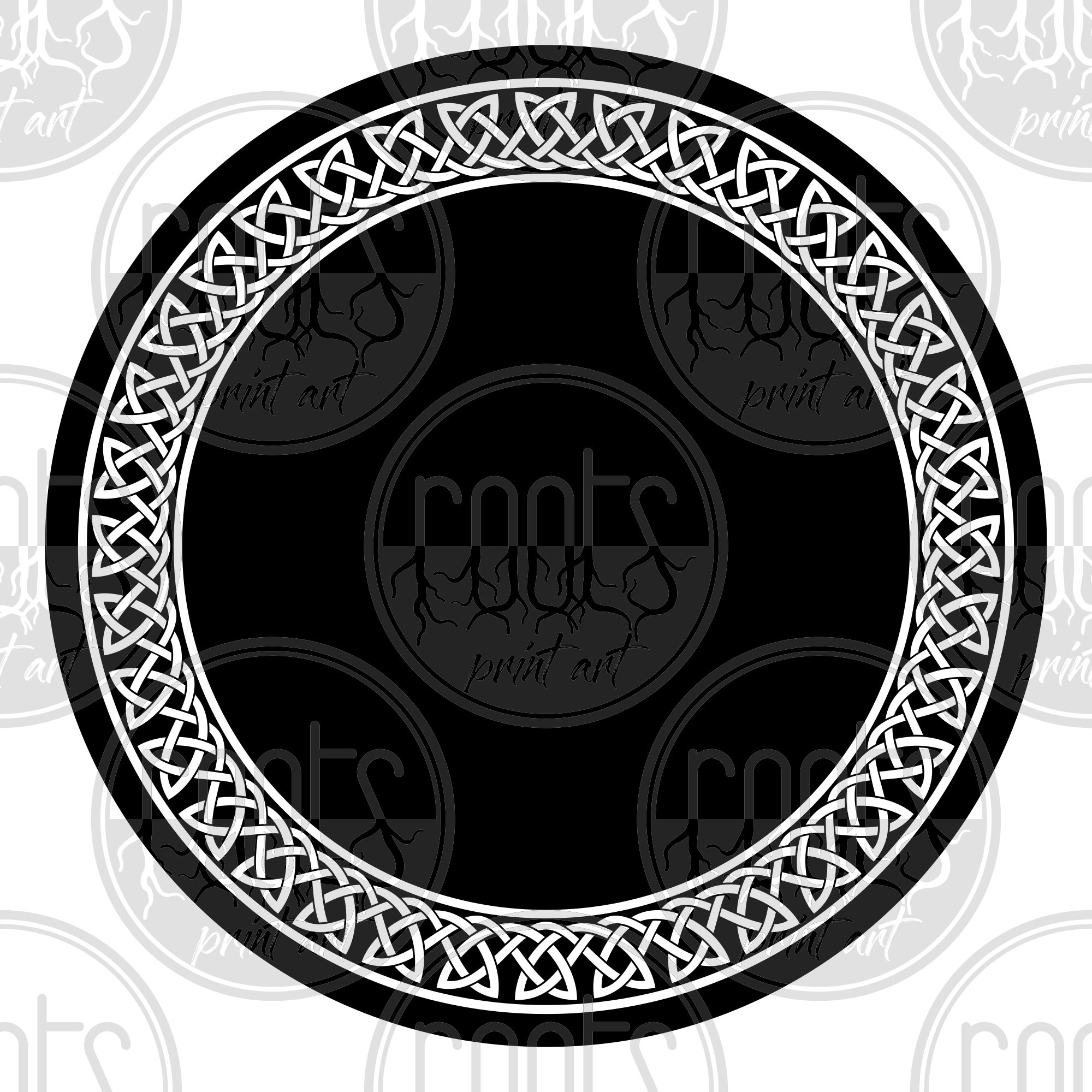 Celtic Knot, Circle Frame, Irish Knotwork, Traditional Ireland Ornate ...