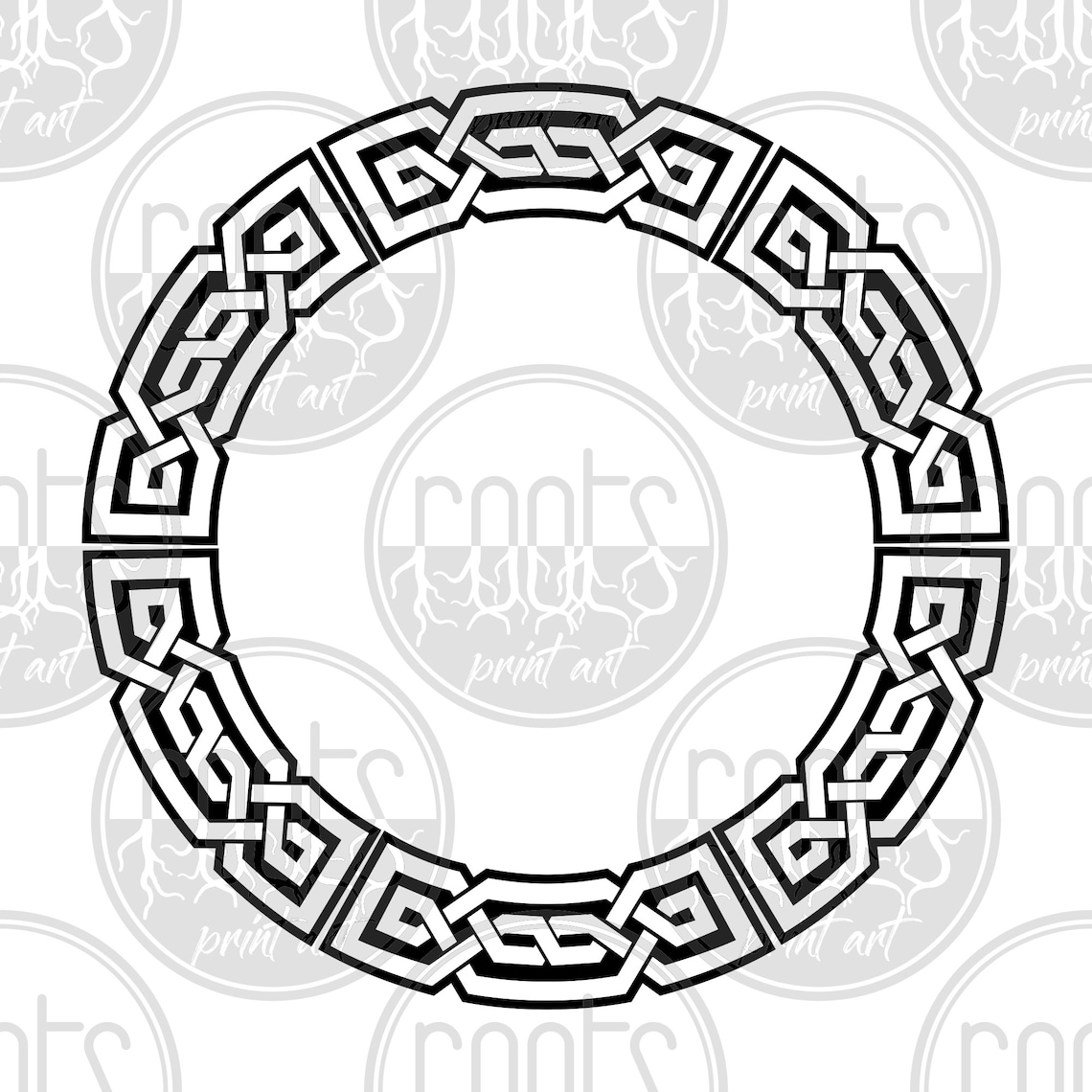 Celtic Knot, Circle Frame, Irish Knotwork, Traditional Ireland Ornate ...
