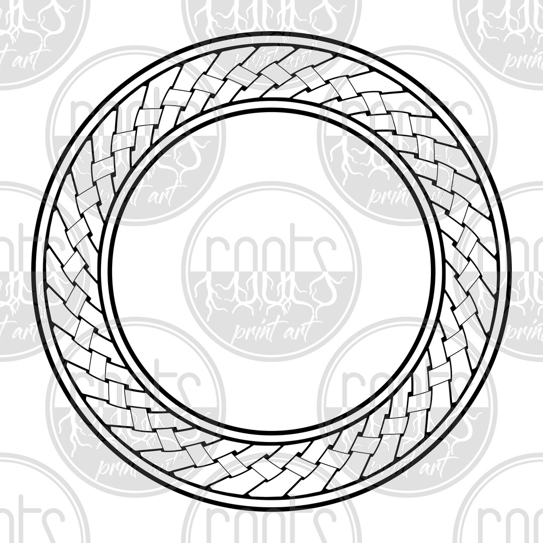 Celtic Knot, Circle Frame, Irish Knotwork, Traditional Ireland Ornate ...