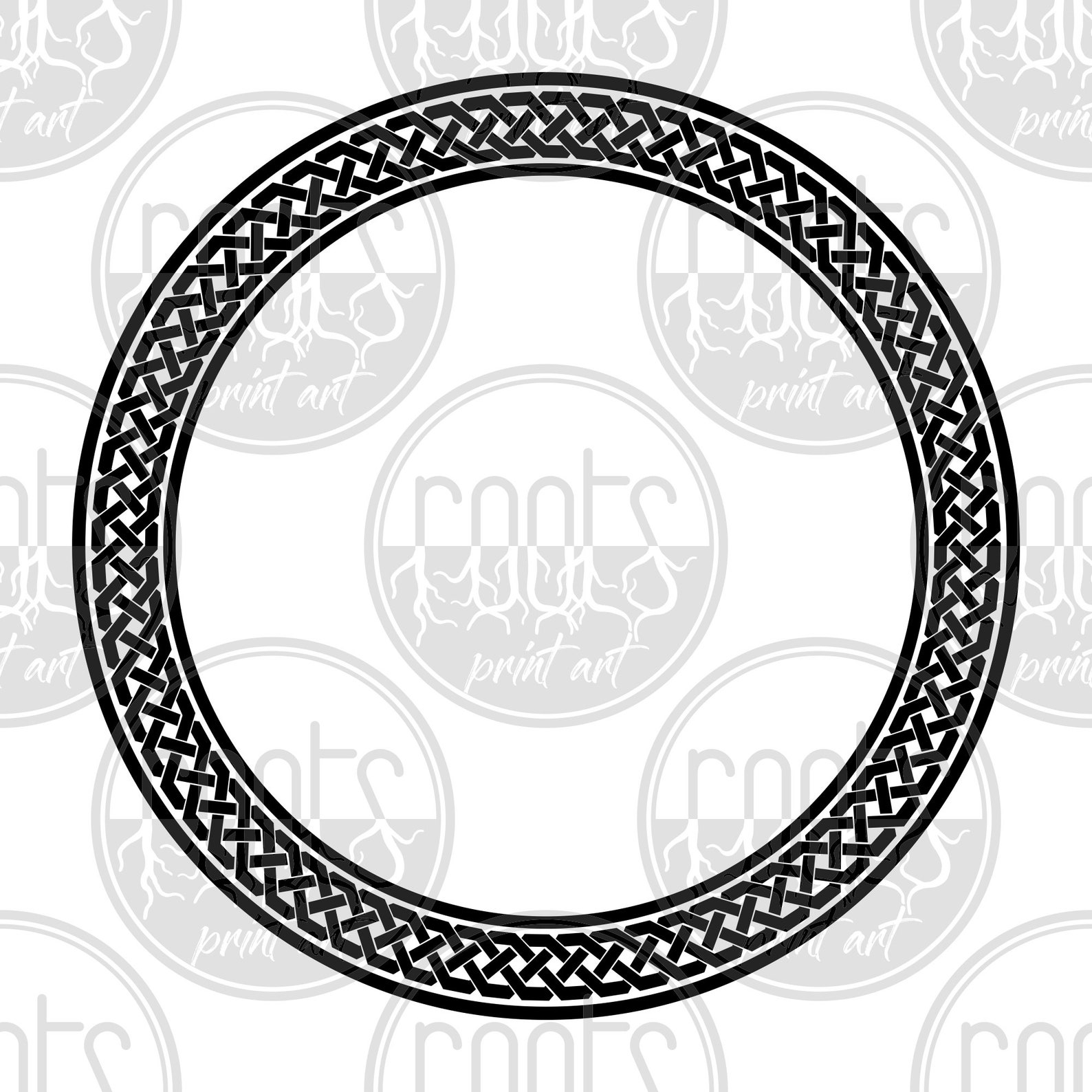 Celtic Knot, Circle Frame, Irish Knotwork, Traditional Ireland Ornate ...
