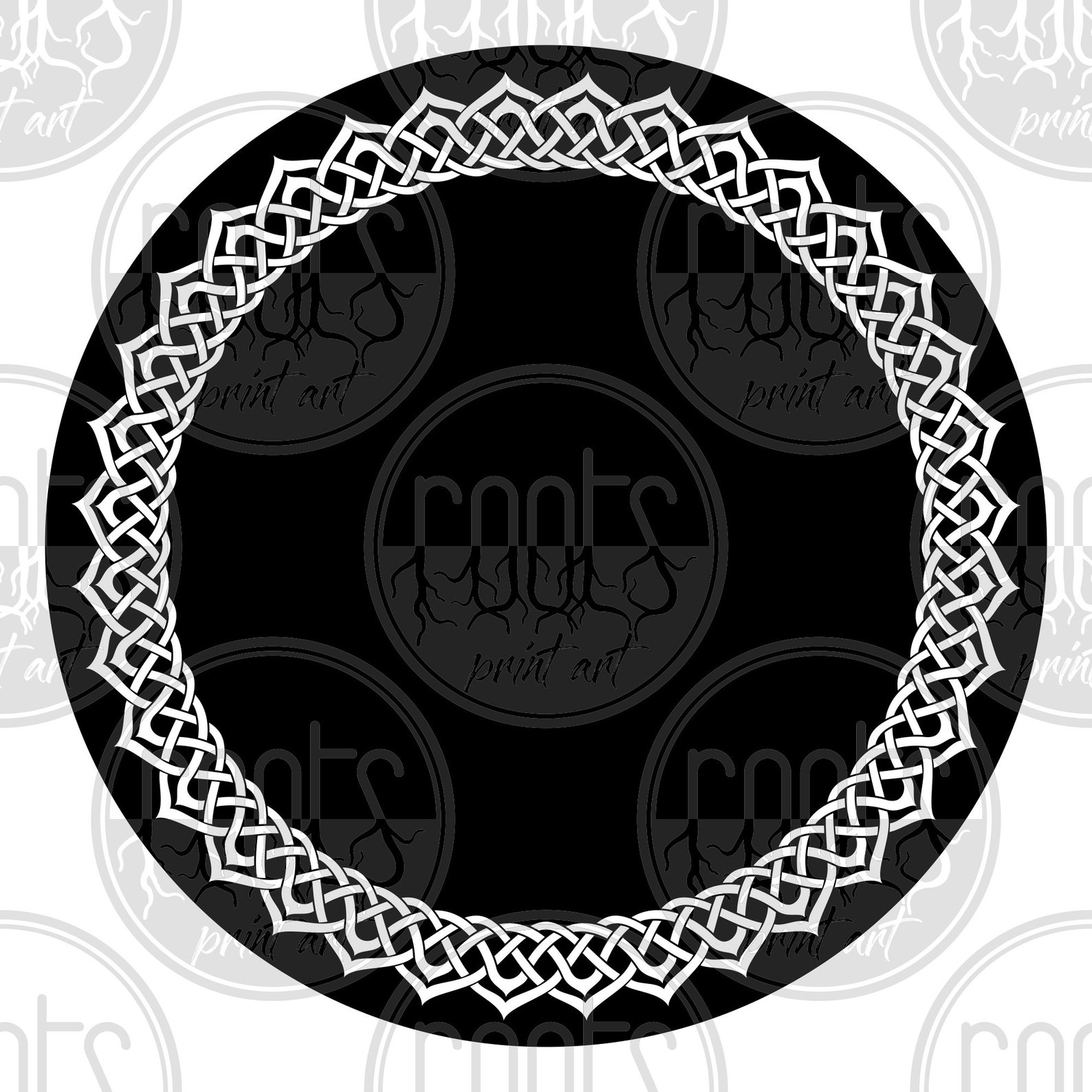 Celtic Knot, Circle Frame, Irish Knotwork, Traditional Ireland Ornate ...