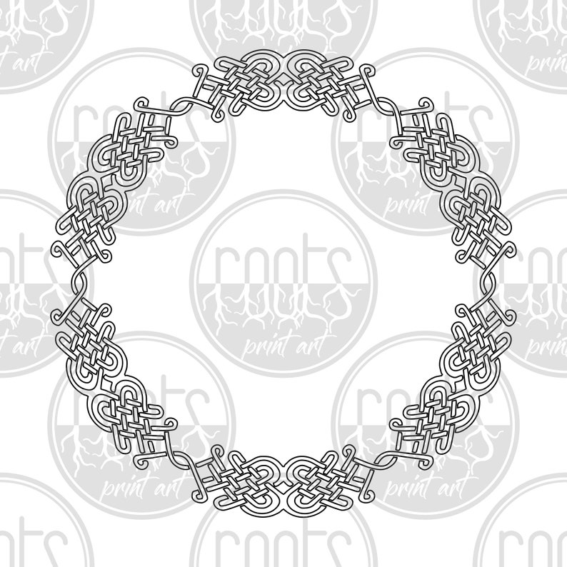 Celtic Knot, Circle Frame, Irish Knotwork, Traditional Ireland Ornate ...