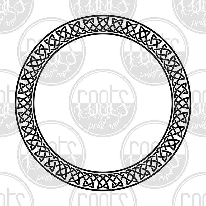 Celtic Knot, Circle Frame, Irish Knotwork, Traditional Ireland Ornate ...