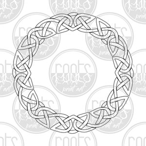 Celtic Knot, Circle Frame, Irish Knotwork, Traditional Ireland Ornate ...