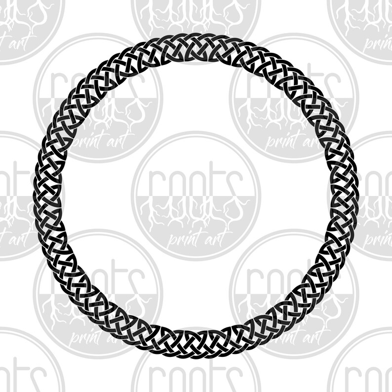 Celtic Knot, Circle Frame, Irish Knotwork, Traditional Ireland Ornate ...
