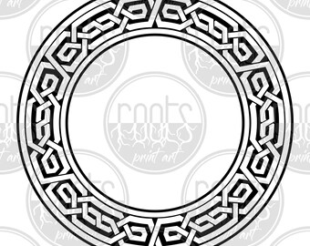 Celtic Knot, Circle Frame, Irish Knotwork, Traditional Ireland Ornate ...