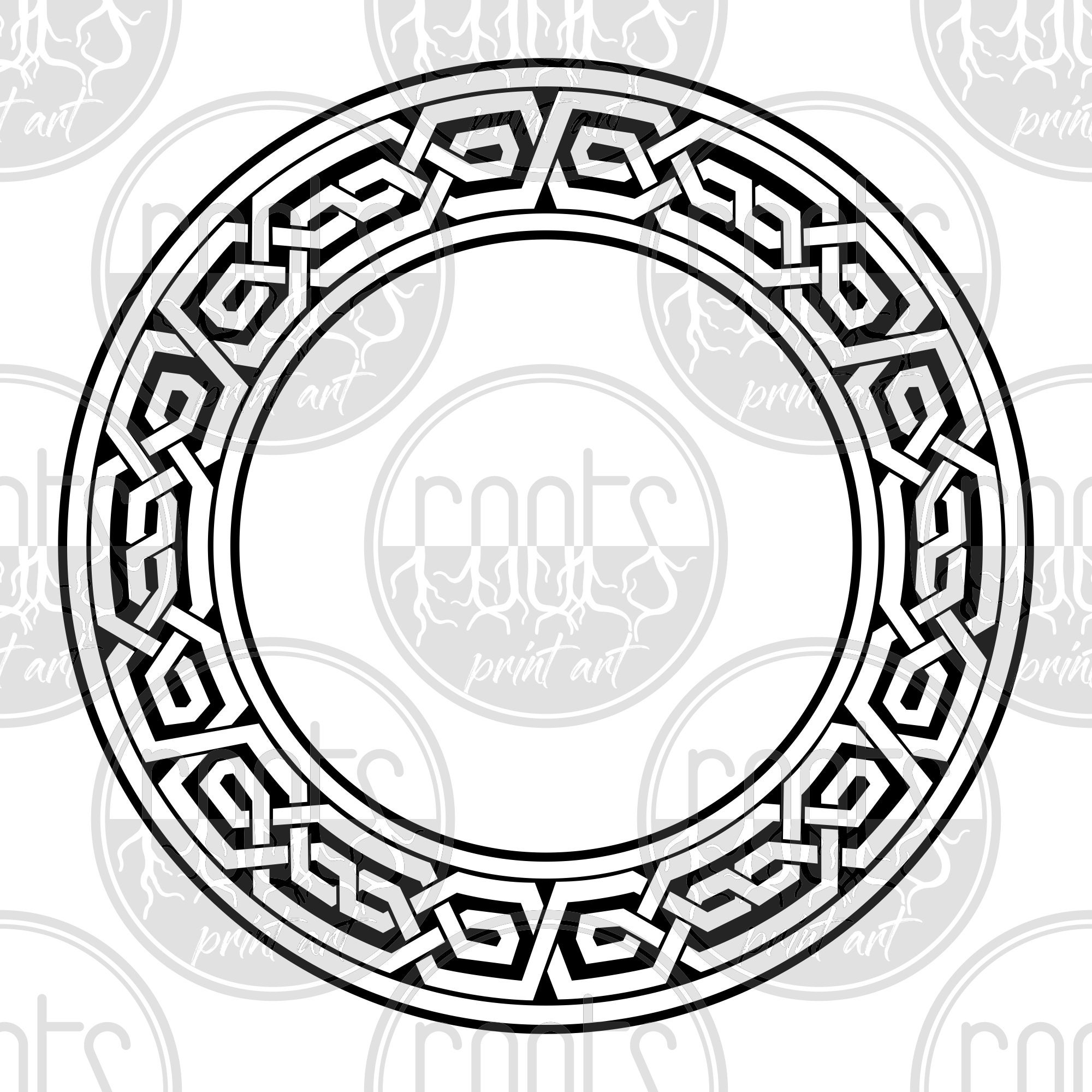 Celtic Knot, Circle Frame, Irish Knotwork, Traditional Ireland Ornate ...