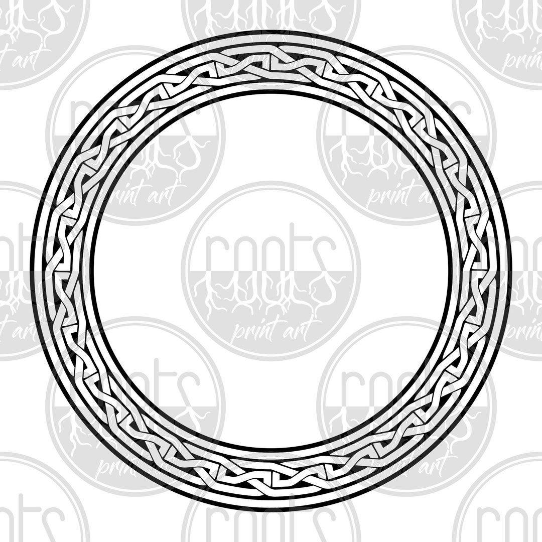 Celtic Knot, Circle Frame, Irish Knotwork, Traditional Ireland Ornate ...