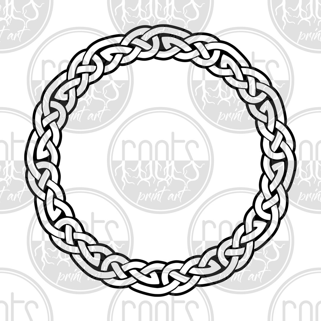 Celtic Knot, Circle Frame, Irish Knotwork, Traditional Ireland Ornate ...