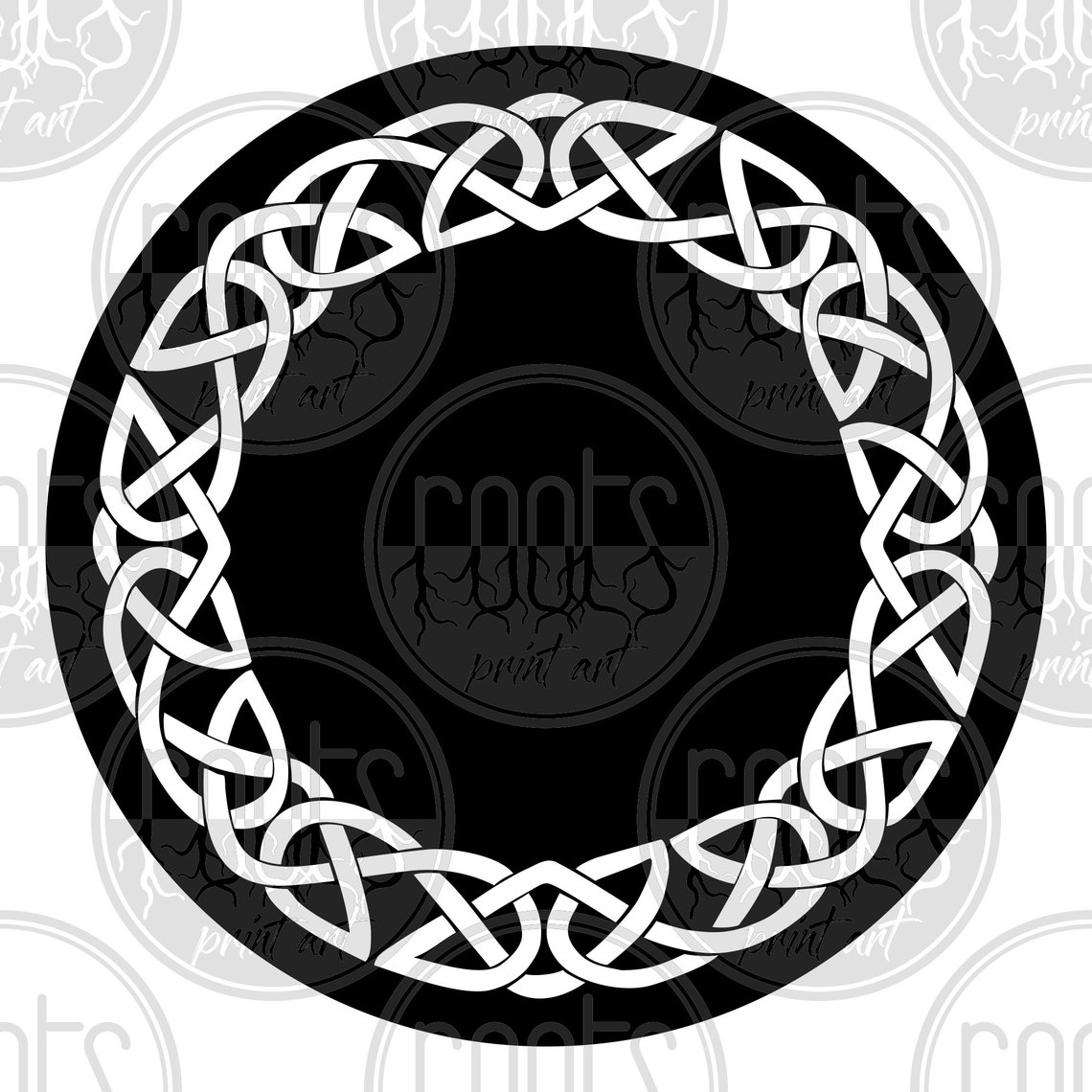 Celtic Knot, Circle Frame, Irish Knotwork, Traditional Ireland Ornate ...