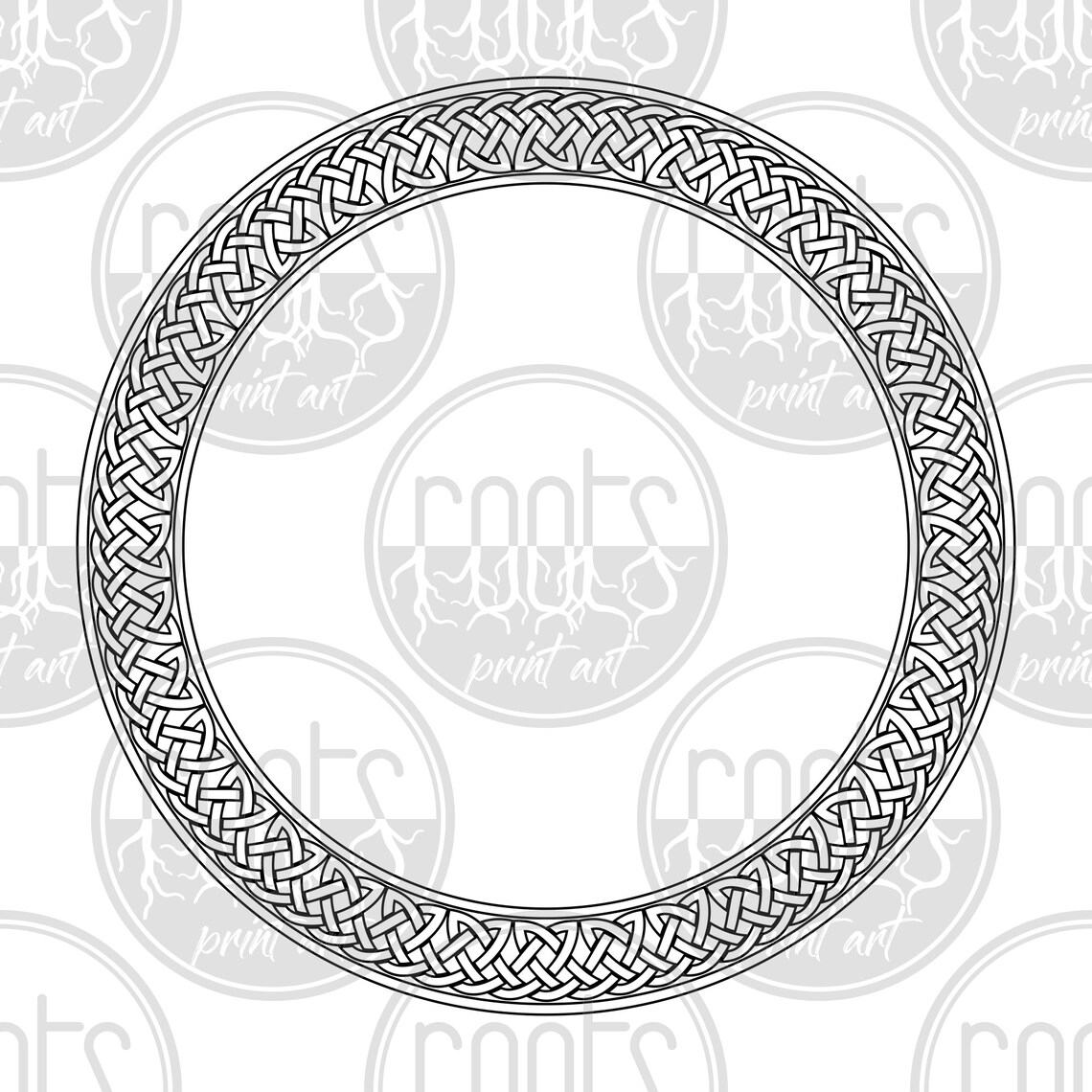 Celtic Knot, Circle Frame, Irish Knotwork, Traditional Ireland Ornate ...