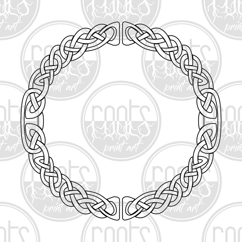 Celtic Knot Circle Frame Irish Knotwork Traditional Ireland - Etsy