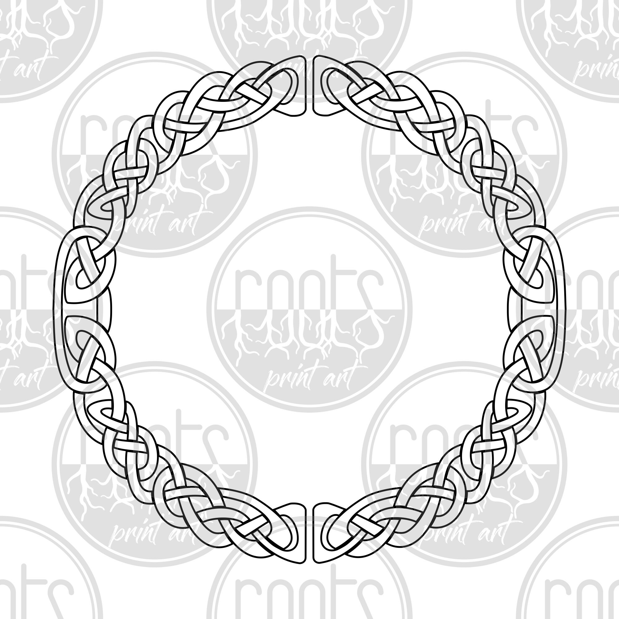 Celtic Knot, Circle Frame, Irish Knotwork, Traditional Ireland Ornate ...