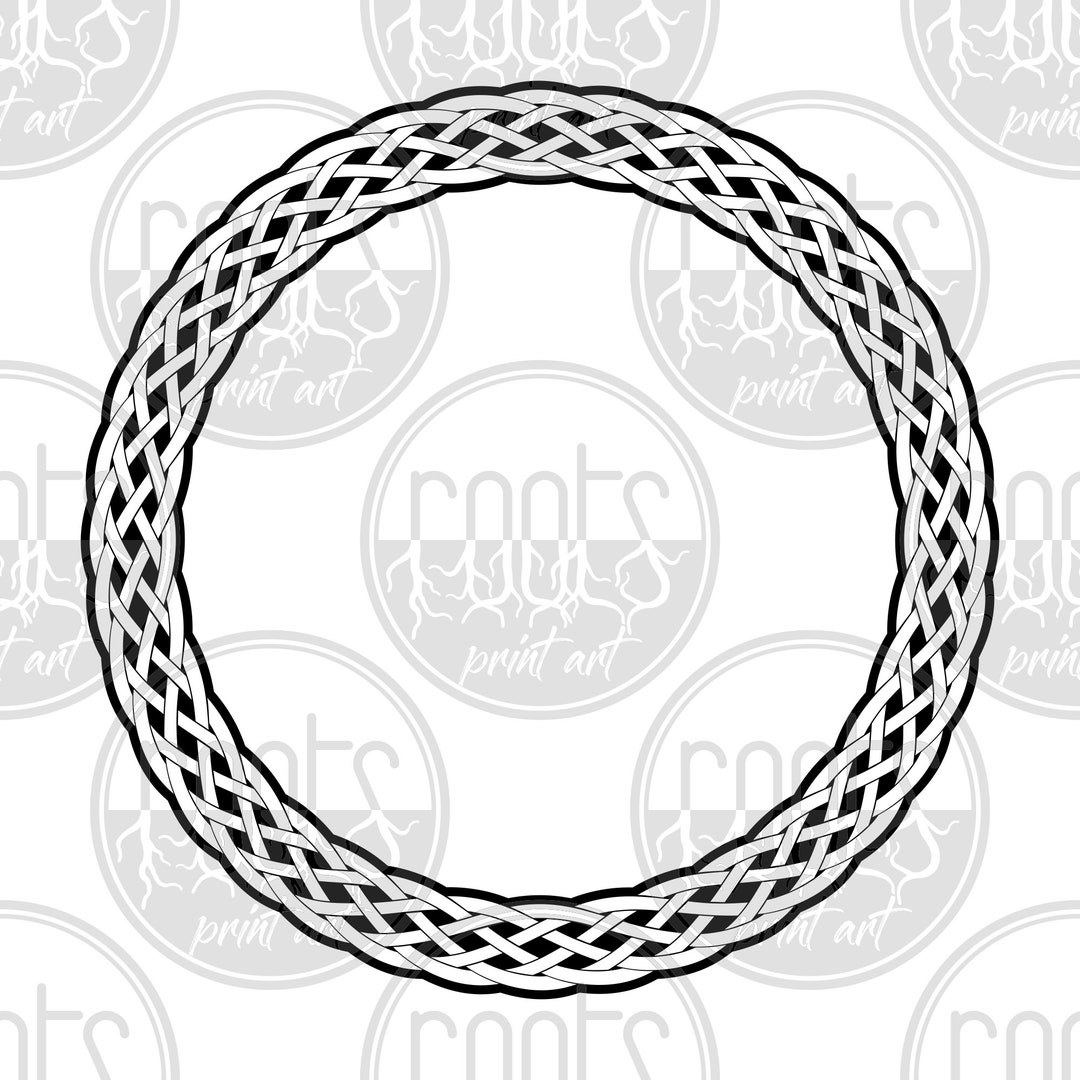 Celtic Knot, Circle Frame, Irish Knotwork, Traditional Ireland Ornate ...