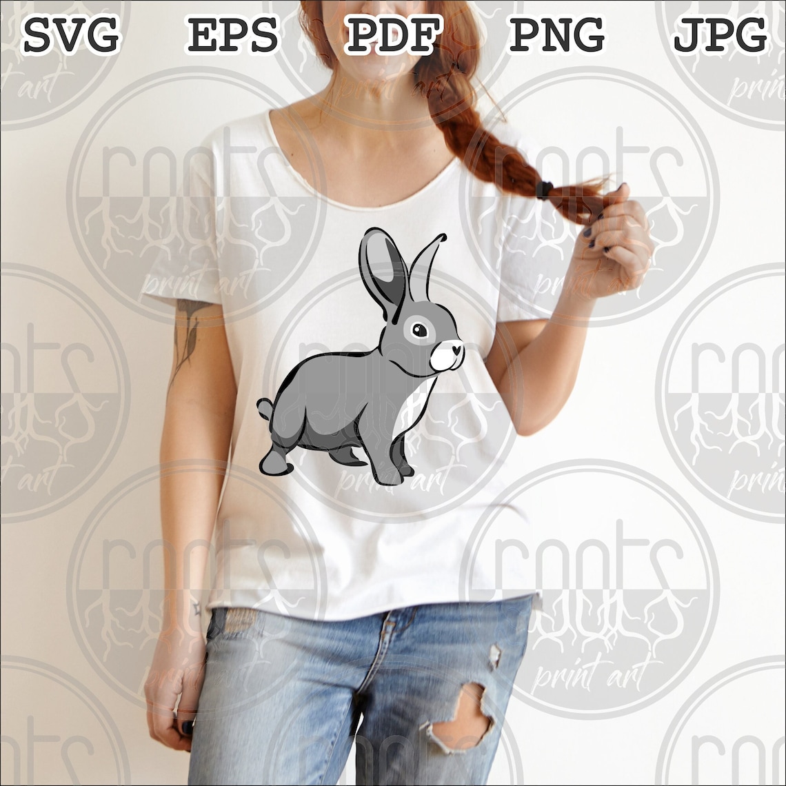 Rabbit SVG, Bunny Clipart, Cute Pet Vector Download, Printable Art,farm ...